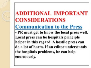 Public relations in hospital | PPSX