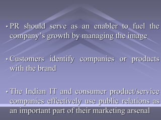 Public relations in indian context | PPTX | Marketing and Advertising | Business
