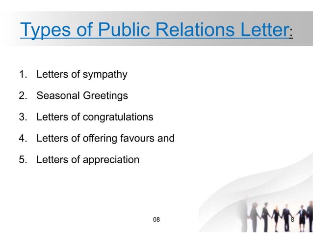 Public Relation's Letter. | PPT