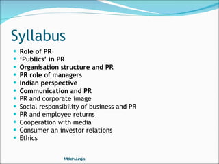 Public Relations Management Session 2 Corporate Communications And Pr ...