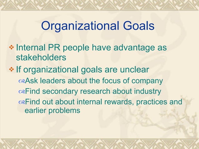Public relations objectives and strategies | PPT