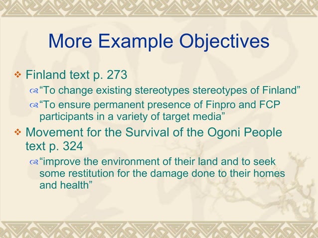 Public relations objectives and strategies | PPT