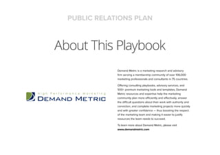 Public Relations Plan Playbook | PDF