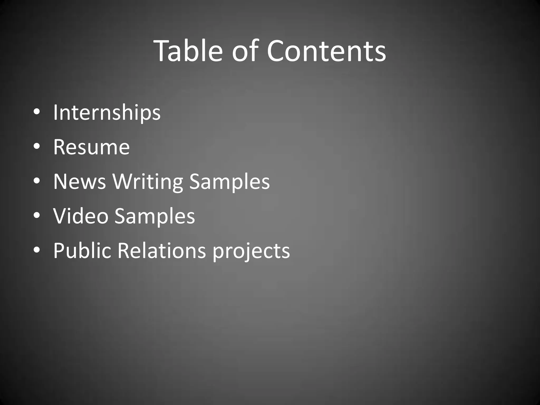 Public relations portfolio | PPT