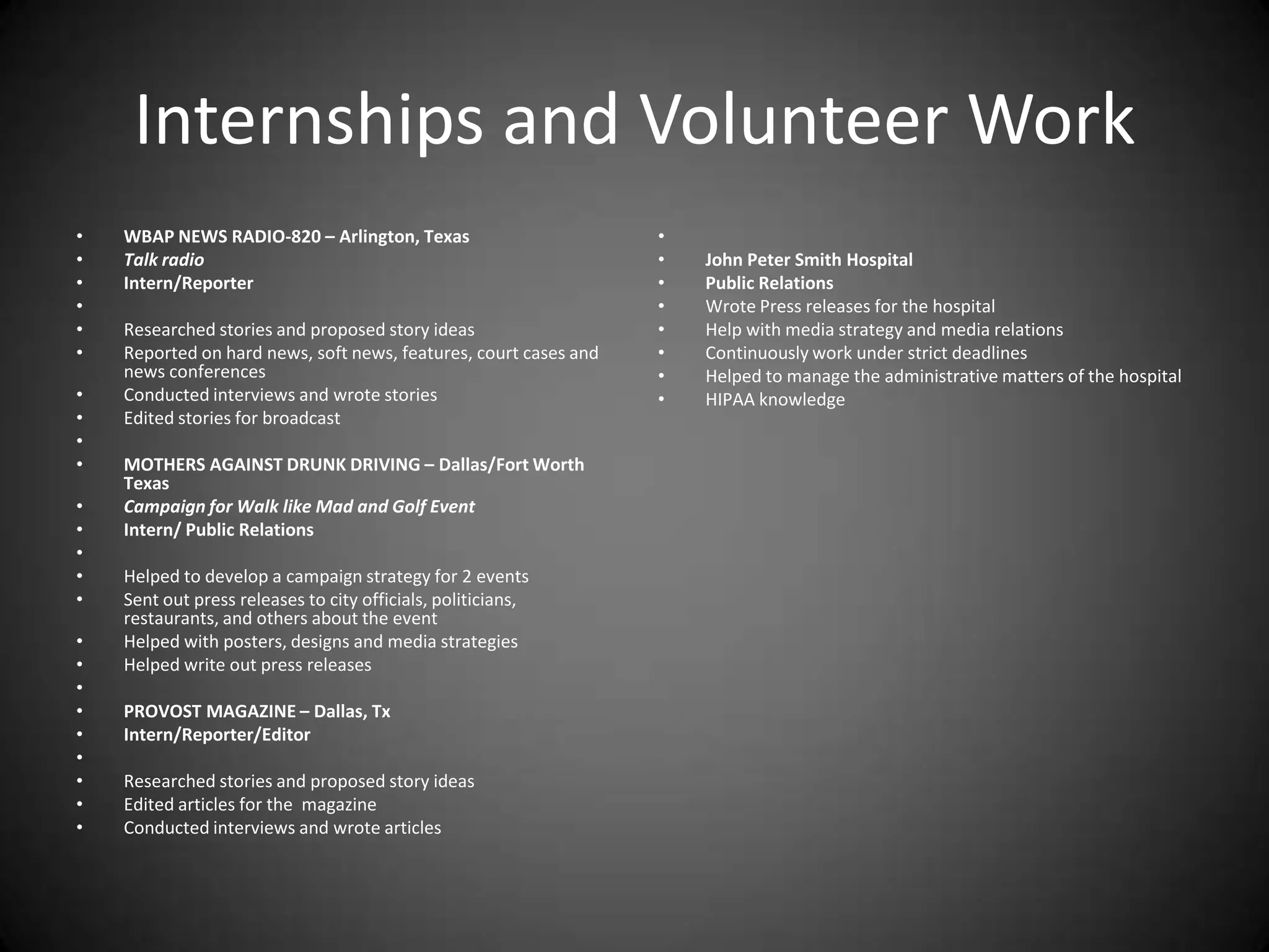 Public relations portfolio | PPT