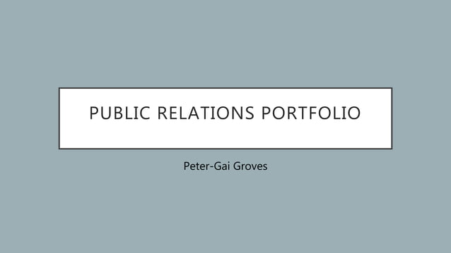 Public relations portfolio | PPTX