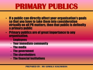 Public relations publics | PPTX