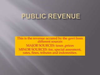 Public revenue | PPTX