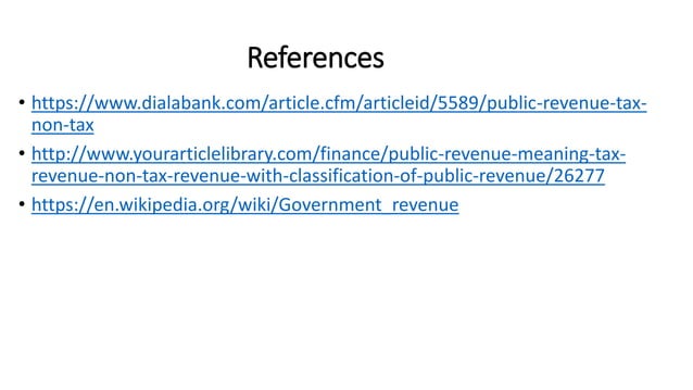 Public revenue | PPT