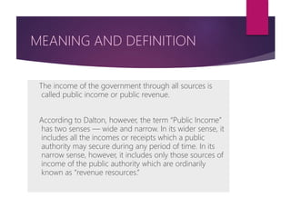 Public revenue | PPTX