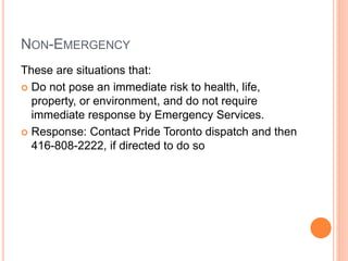 Pride Toronto Public Safety Volunteer Training | PPTX