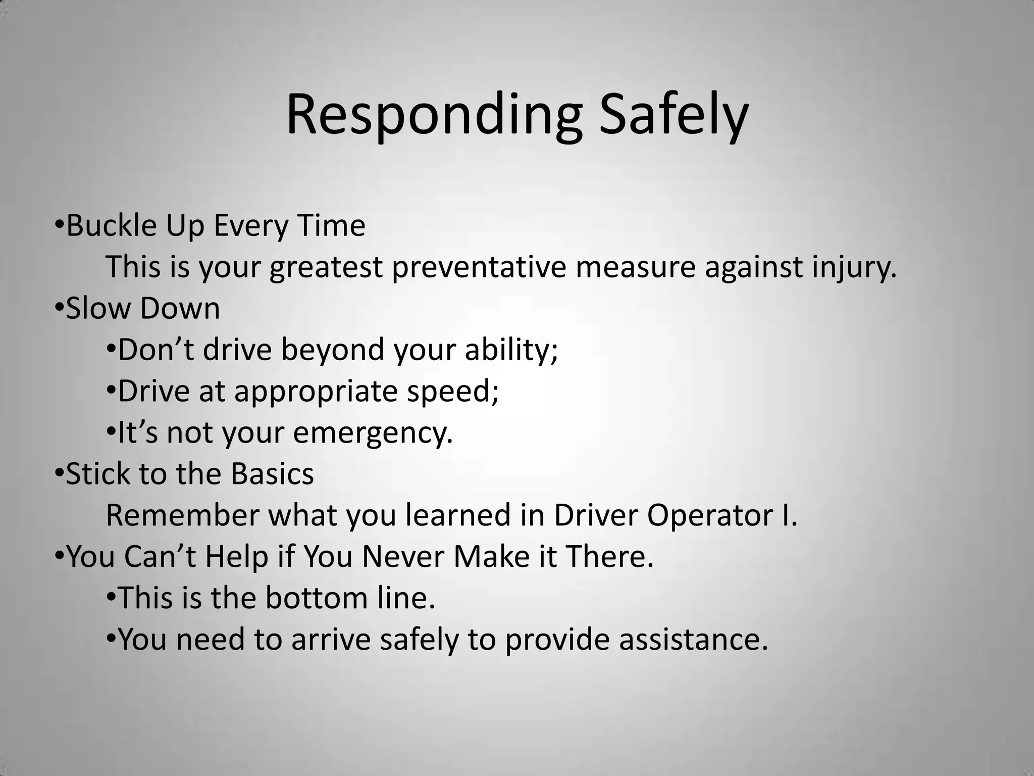 Traffic Safety for Emergency Responders | PPTX