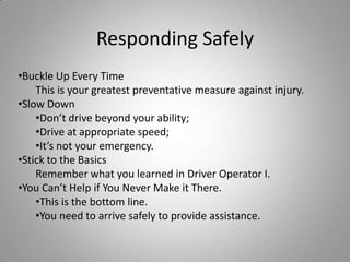 Traffic Safety for Emergency Responders | PPT