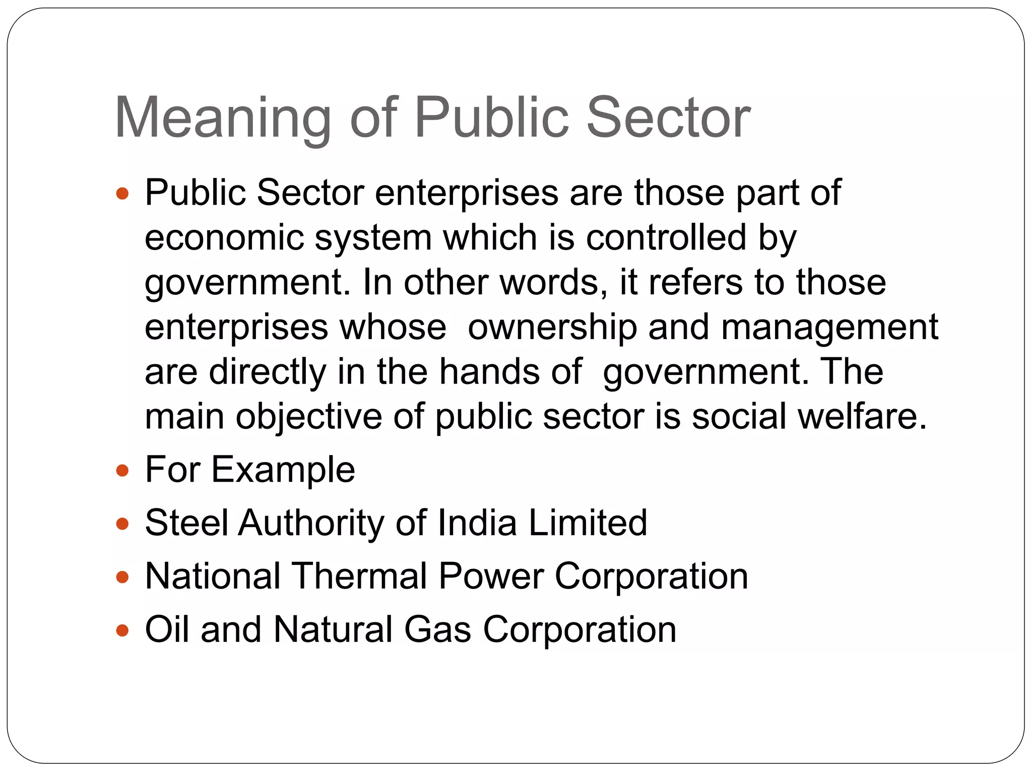 Public sector Enterprises | PPT