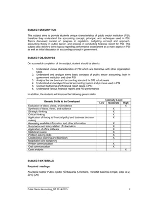 Public sector accounting | PDF