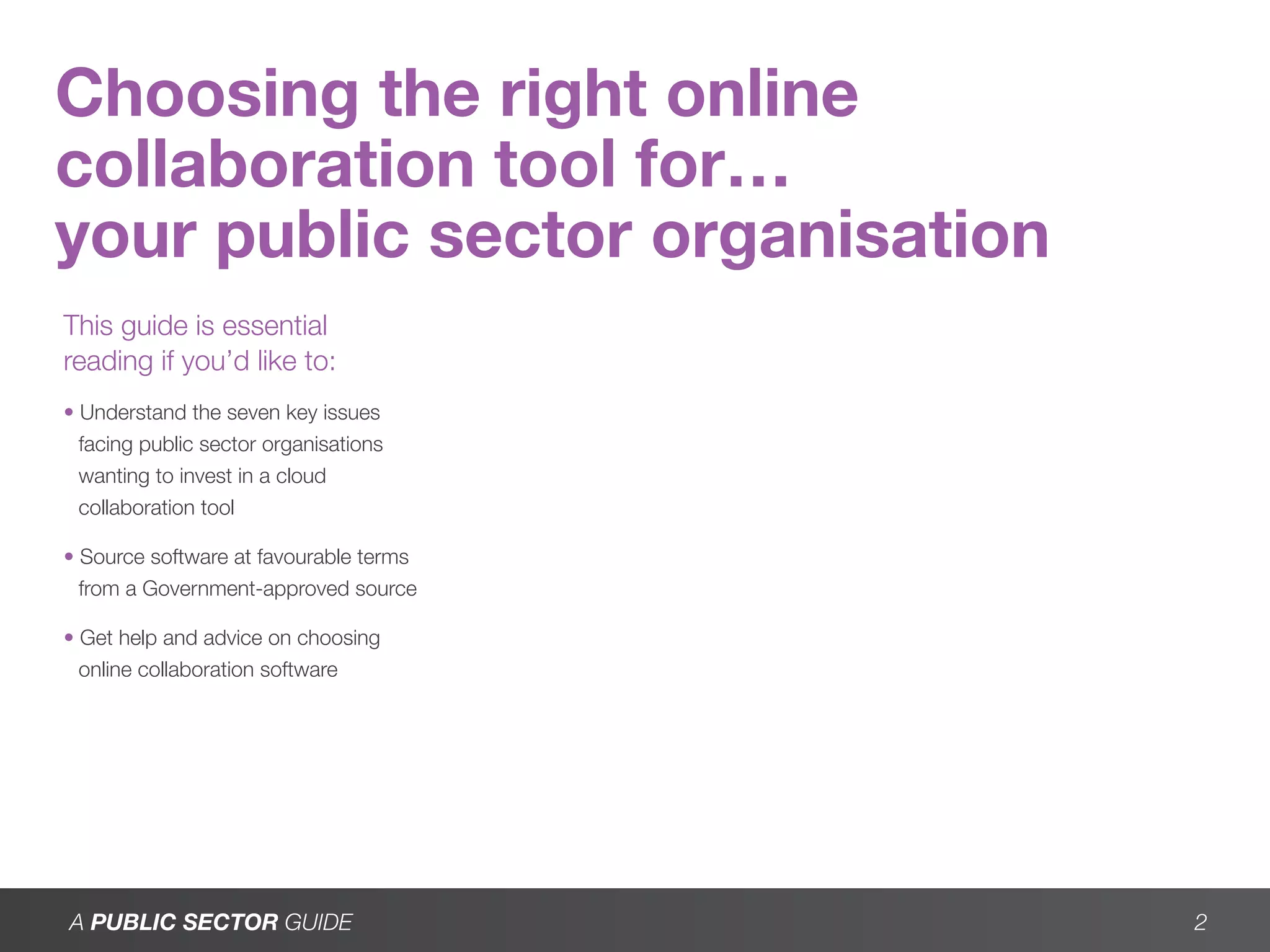 Public sector guide to selecting a collaboration solution | PPT