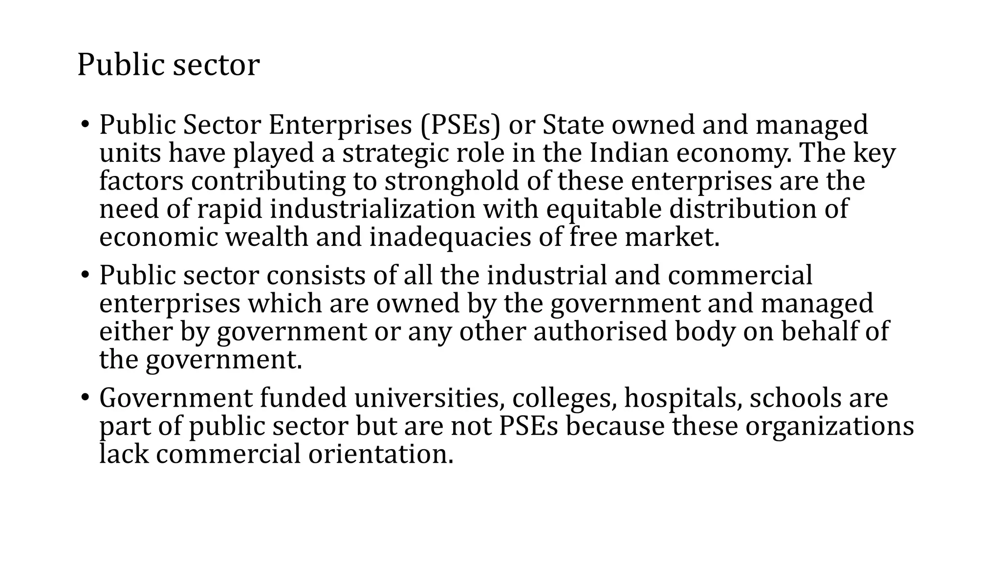 Public sector its role, performance and reforms | PPTX