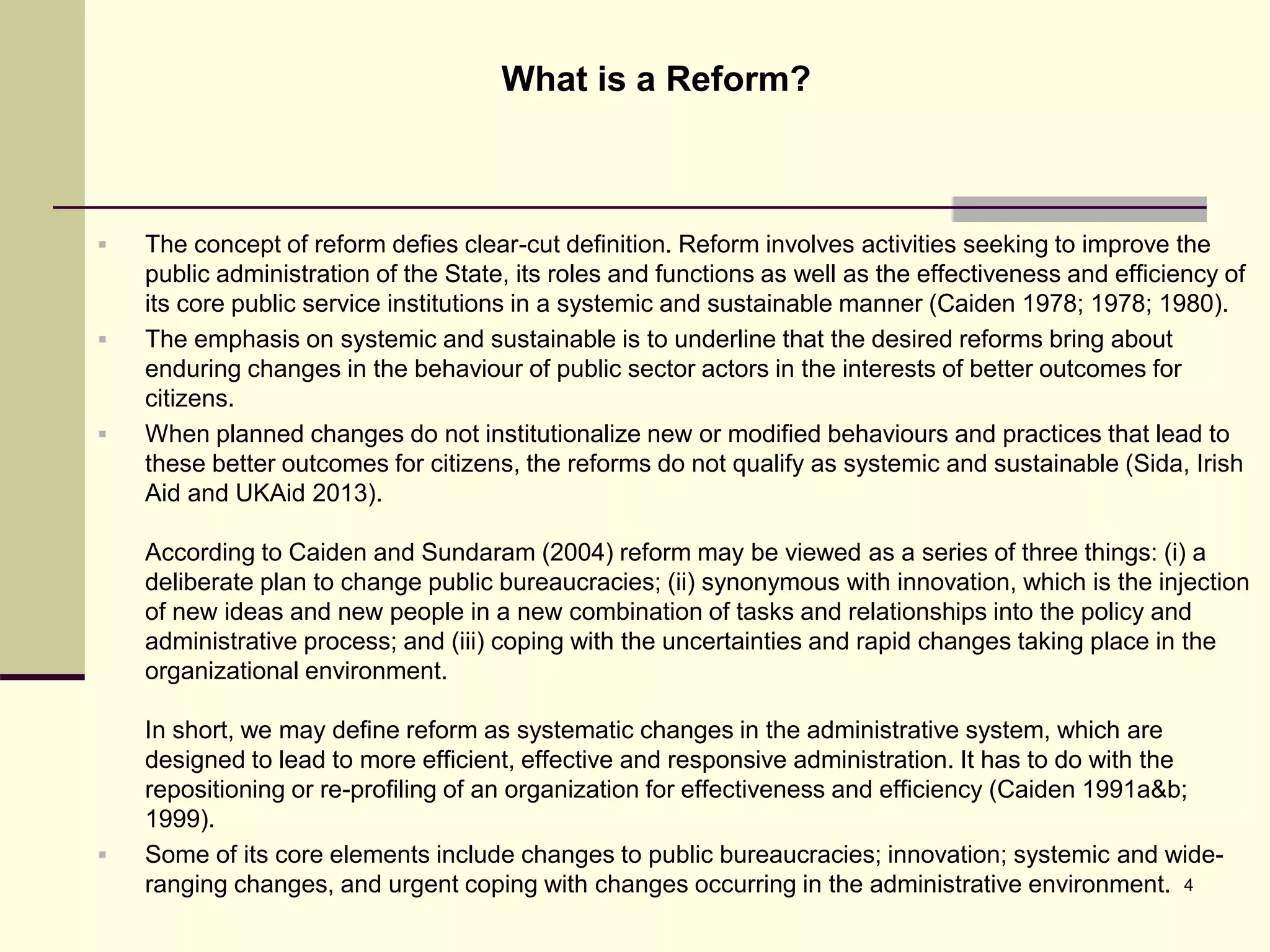 Public Service Reforms: An Introduction | PPT