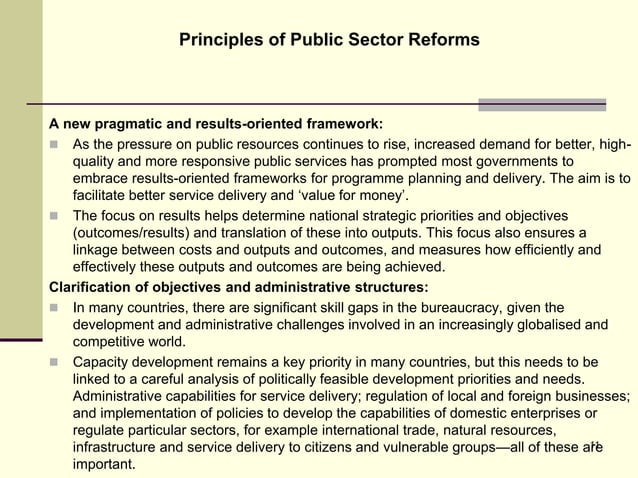 Public Service Reforms: An Introduction | PPT | Business | Business and ...