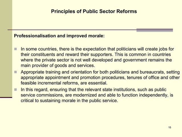Public Service Reforms: An Introduction | PPT | Business | Business and ...