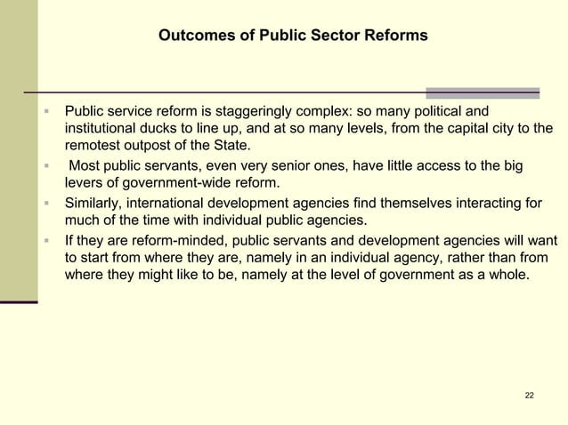 Public Service Reforms: An Introduction | PPT | Business | Business and ...