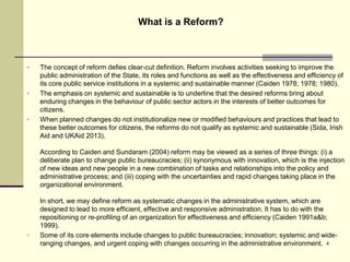 Public Service Reforms: An Introduction | PPT