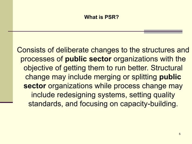 Public Service Reforms: An Introduction | PPT | Business | Business and ...