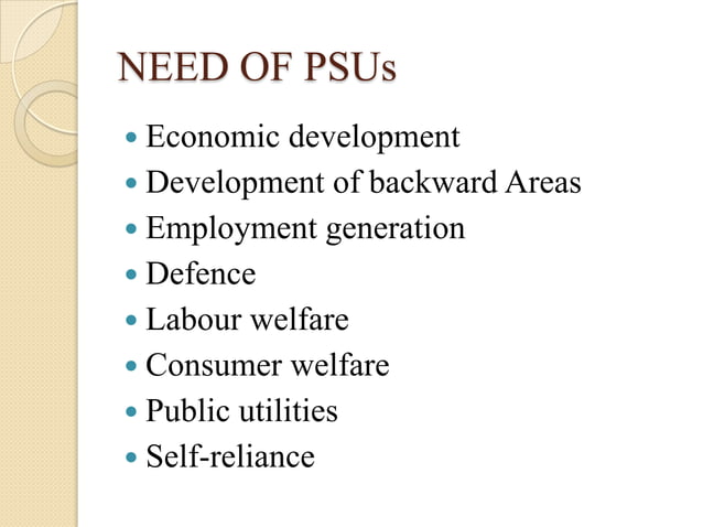 Public sector undertaking (PSU) | PPTX