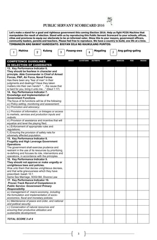 Public Servant Scorecard 2016 | PDF