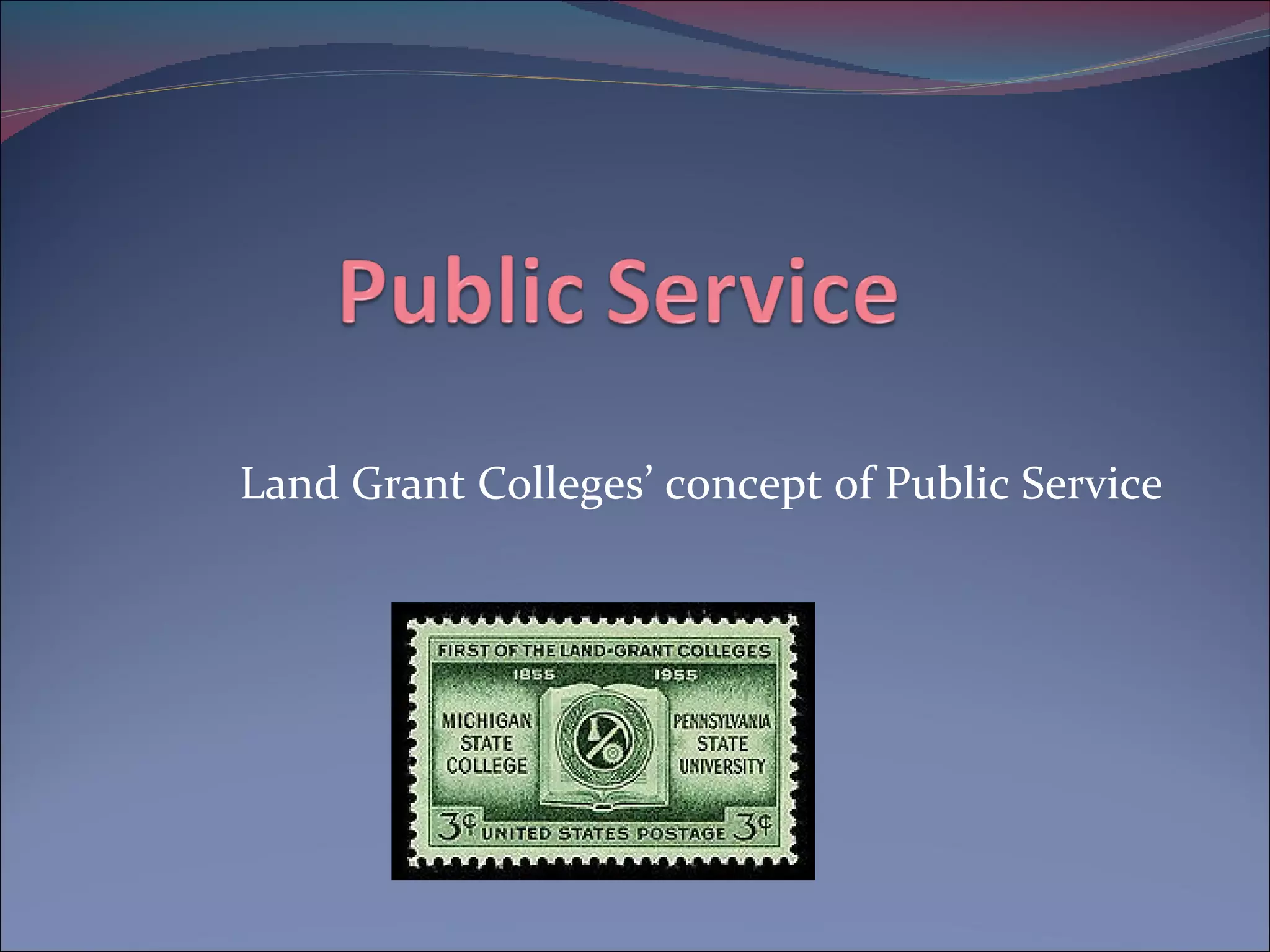 Public service | PPT | College Education | Education