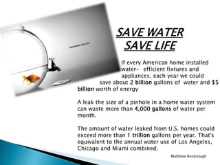 Public service announcement on water | PPTX