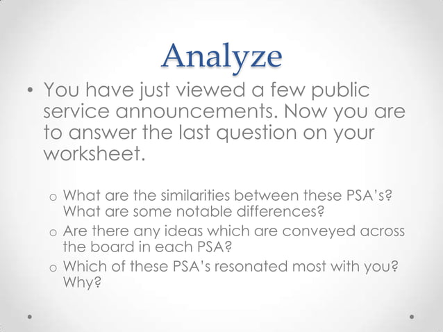 Public service announcements | PPTX