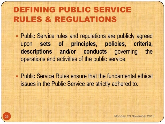 Public Service Rules & Official Communication Procedures