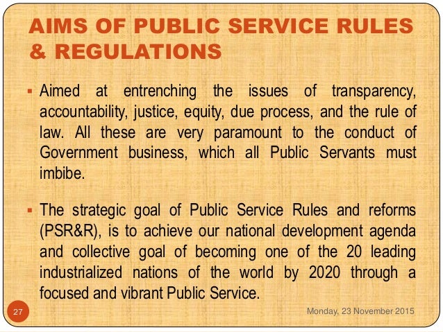 Public Service Rules & Official Communication Procedures