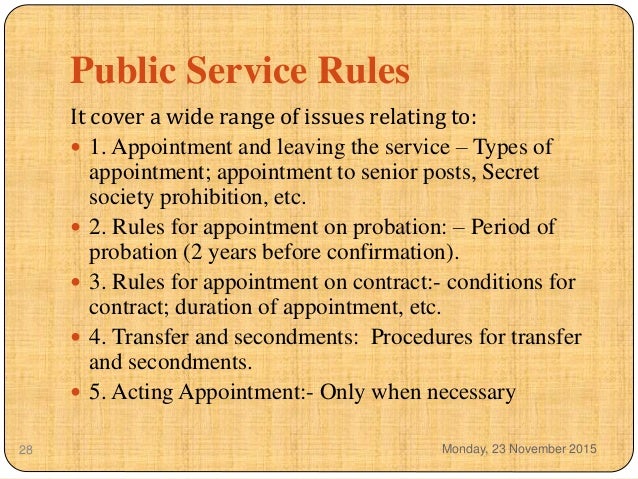 Public Service Rules & Official Communication Procedures