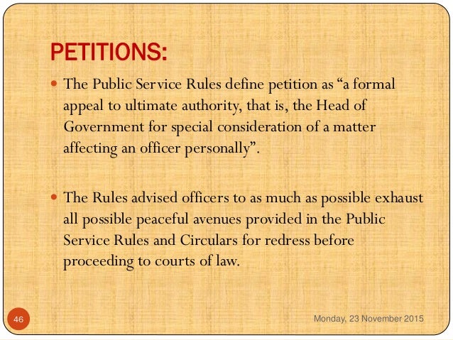 Public Service Rules & Official Communication Procedures