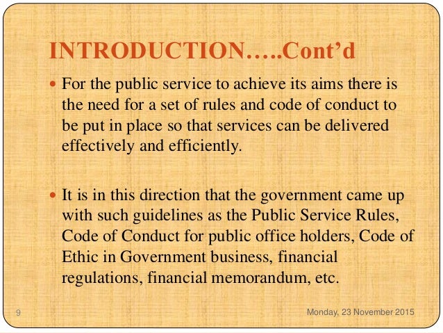 Public Service Rules & Official Communication Procedures