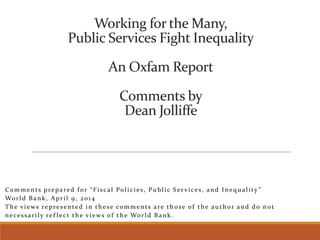 Public services fight inequality | PPTX