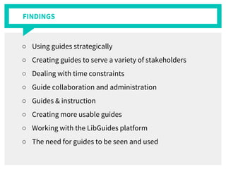 LibGuides User Study - Contextual Inquiry | PPT