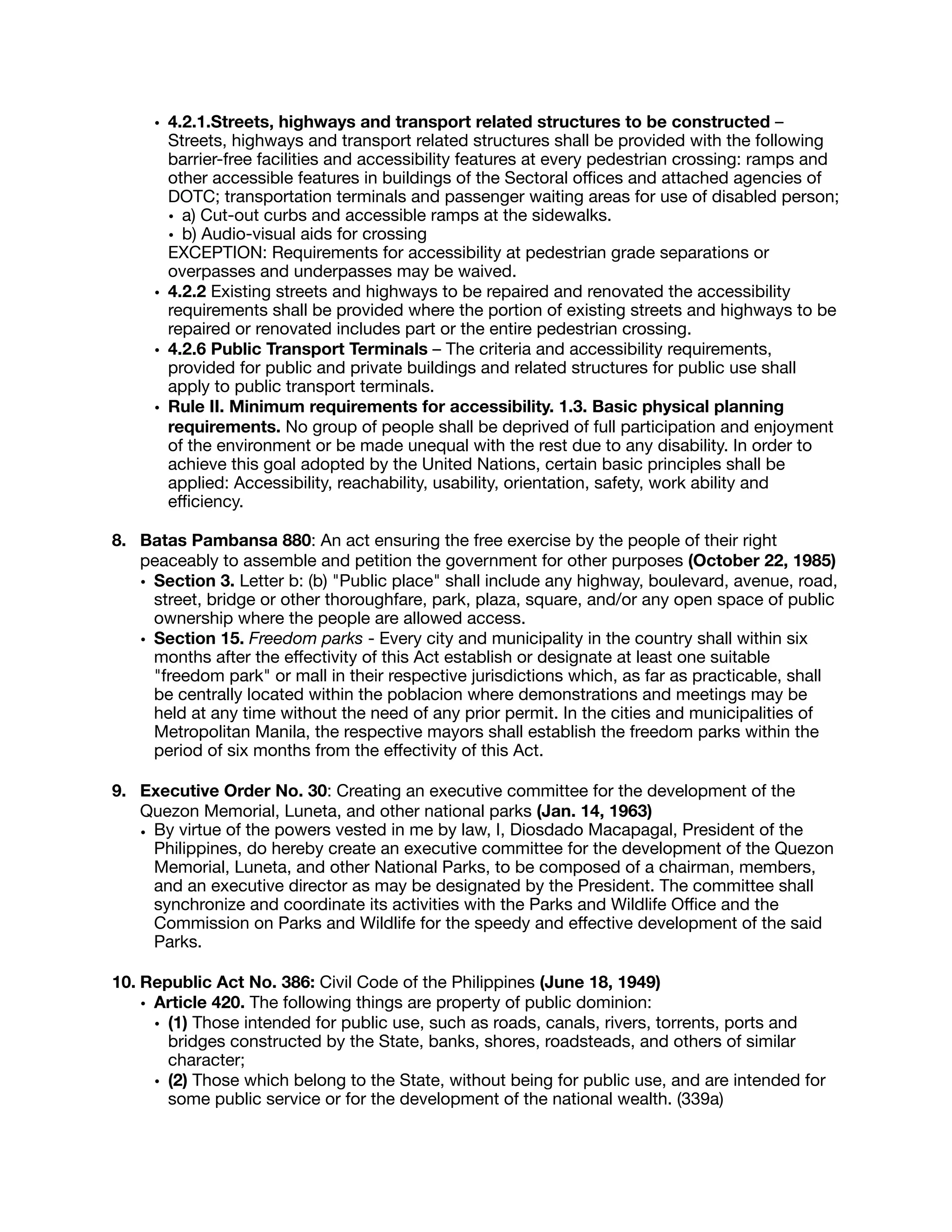 Public Spaces - PH Legal Bases and provisions in the New Urban Agenda | PDF