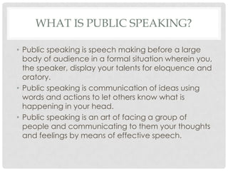 Public speaking, a short intro | PPTX