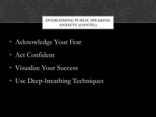 Public speaking | PPTX