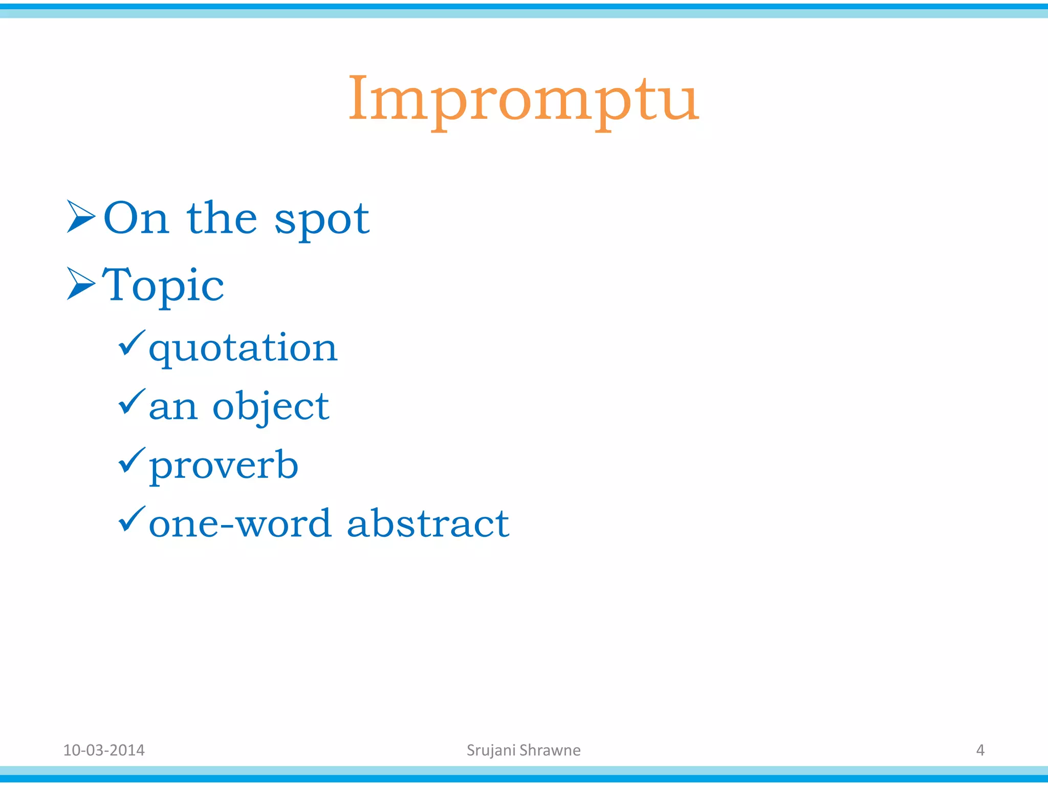 Public speaking | PPTX