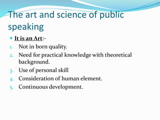 Public speaking | PPTX