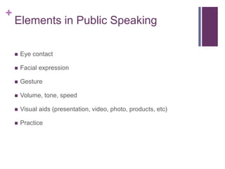 Public speaking | PPT