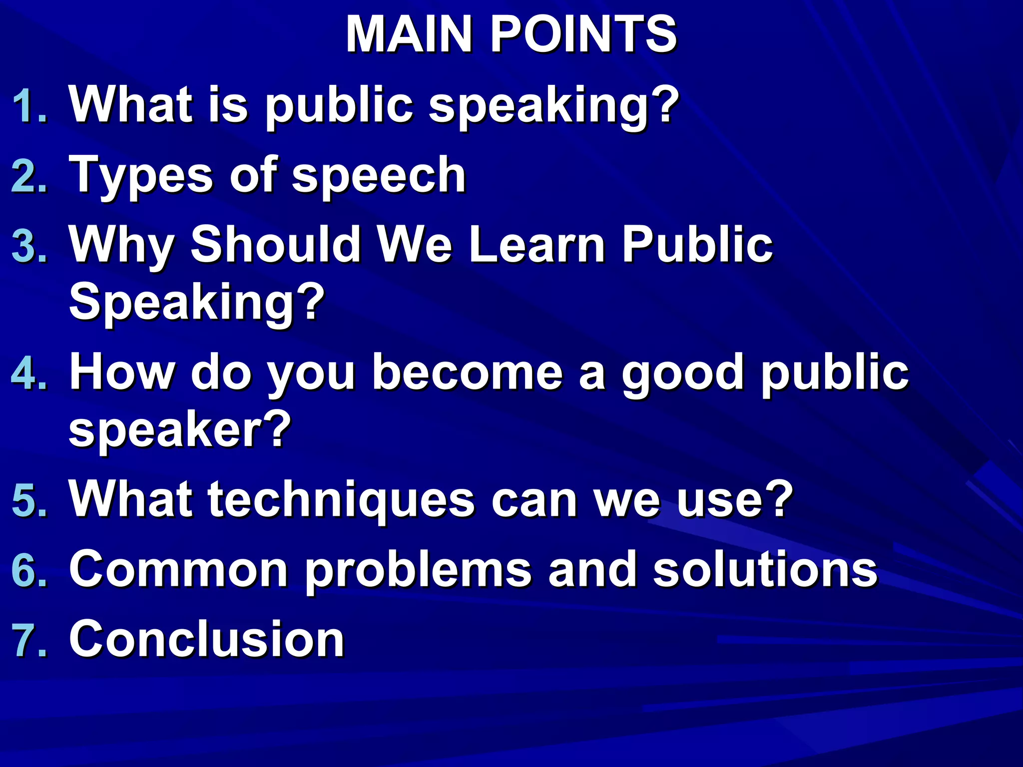 Public speaking | PPT