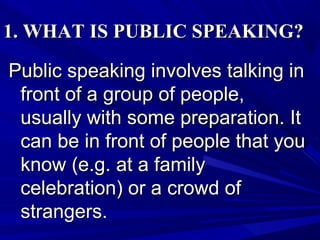 Public speaking | PPT