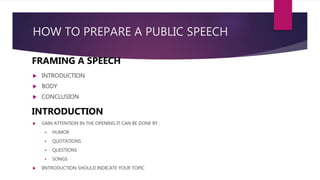 Public speaking | PPTX