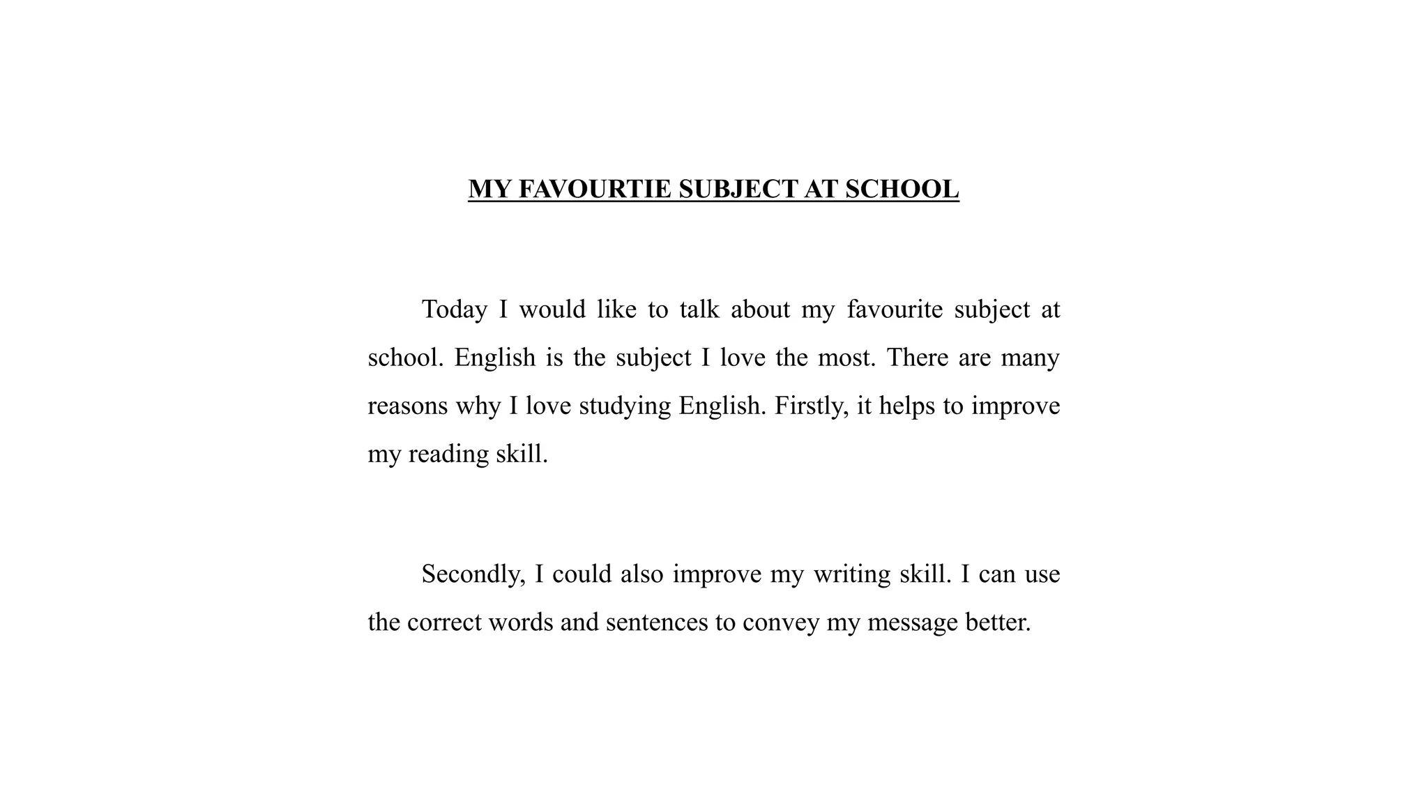 MY FAVOURITE SUBJECT | PPTX