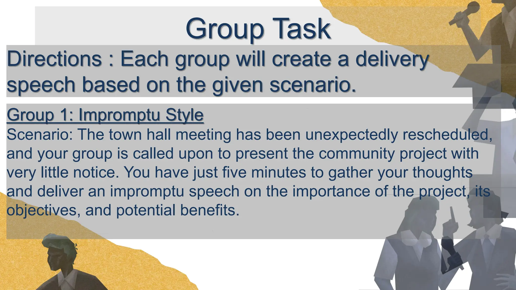 PUBLIC SPEAKING four types of delivery speech .pptx